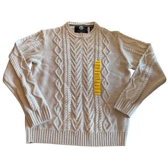 Weatherproof | Sweaters | Nwt Weatherproof Mens Cream Cable Knit ...